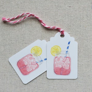 Lemonade Gift Tags, Pink Lemonade Tags, All Occassion Gift Tags, Gift ...