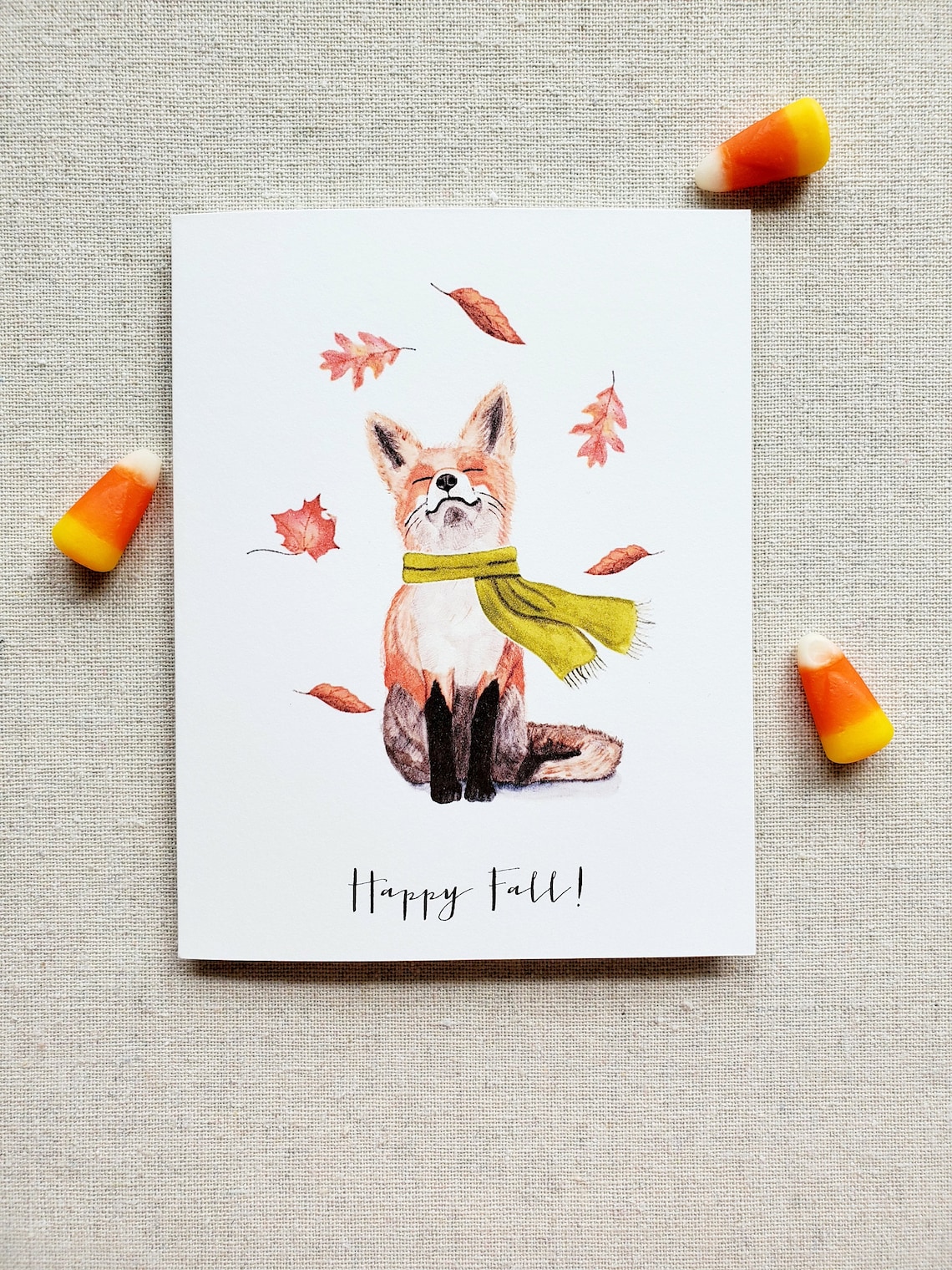Fall Greeting Card, Happy Fall Greeting Card, Happy Fall Card - Etsy