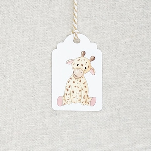 Baby Stuffed Animal Gift Tags, Baby Shower Party Favor Goody Bag Tags ...