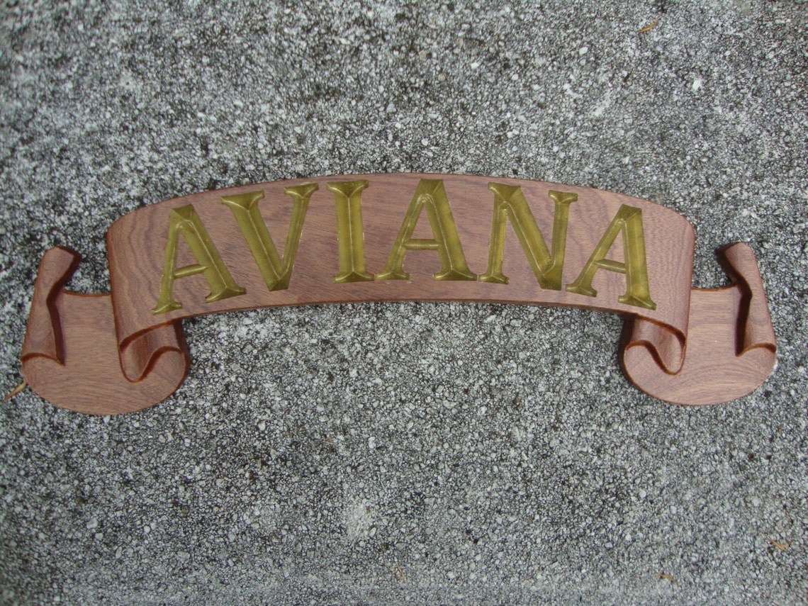 Custom Carved Wooden Name Board; Nautical, Boat, Home, Office Door Sign ...