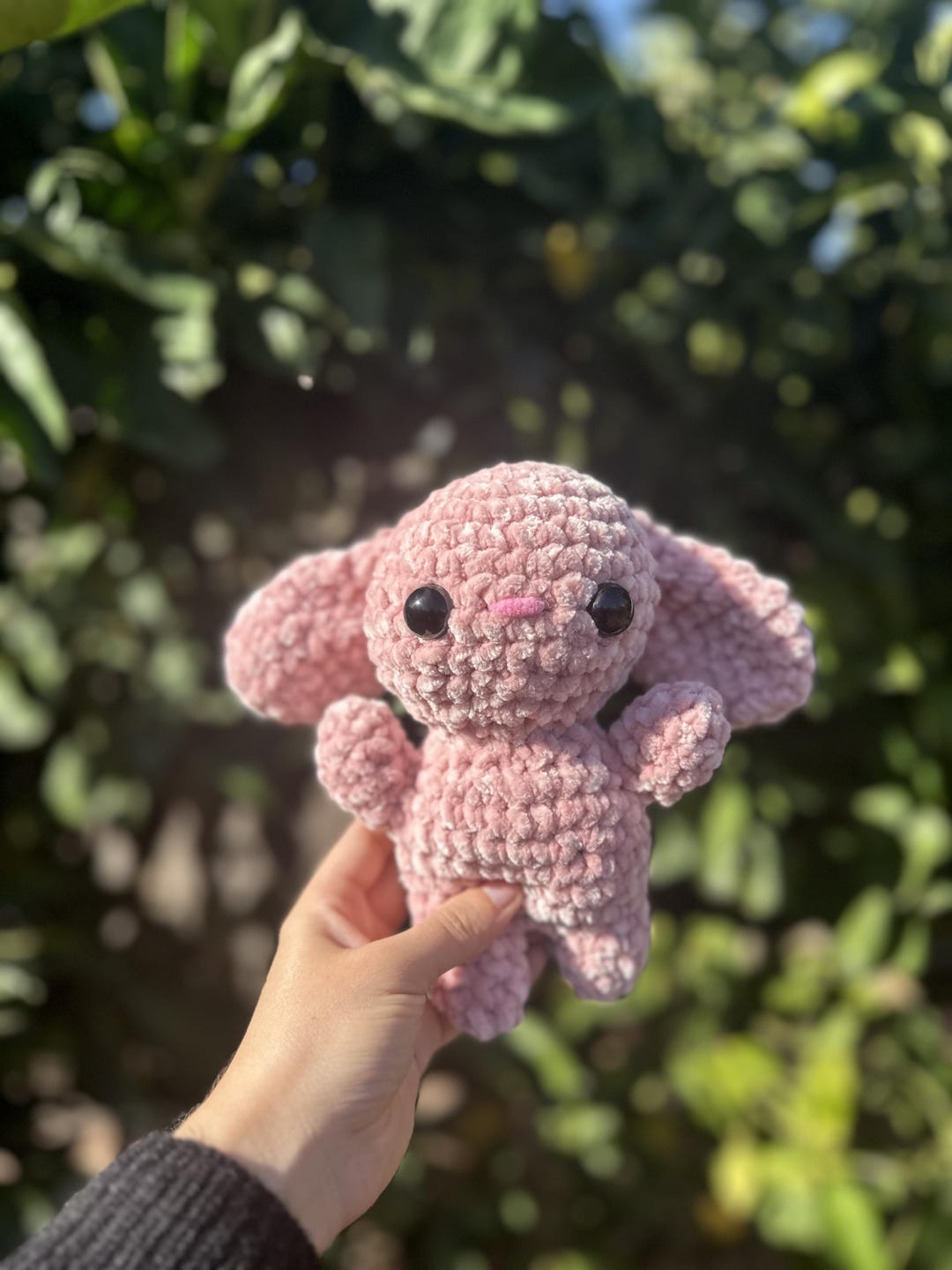 Pink Bunny Amigurumi Plushie - Chunky Yarn Bunny Plushie - Etsy
