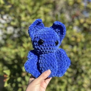 Blue Bat Amigurumi Plushie – Cute Crochet Bat Toy – Soft and Cuddly ...