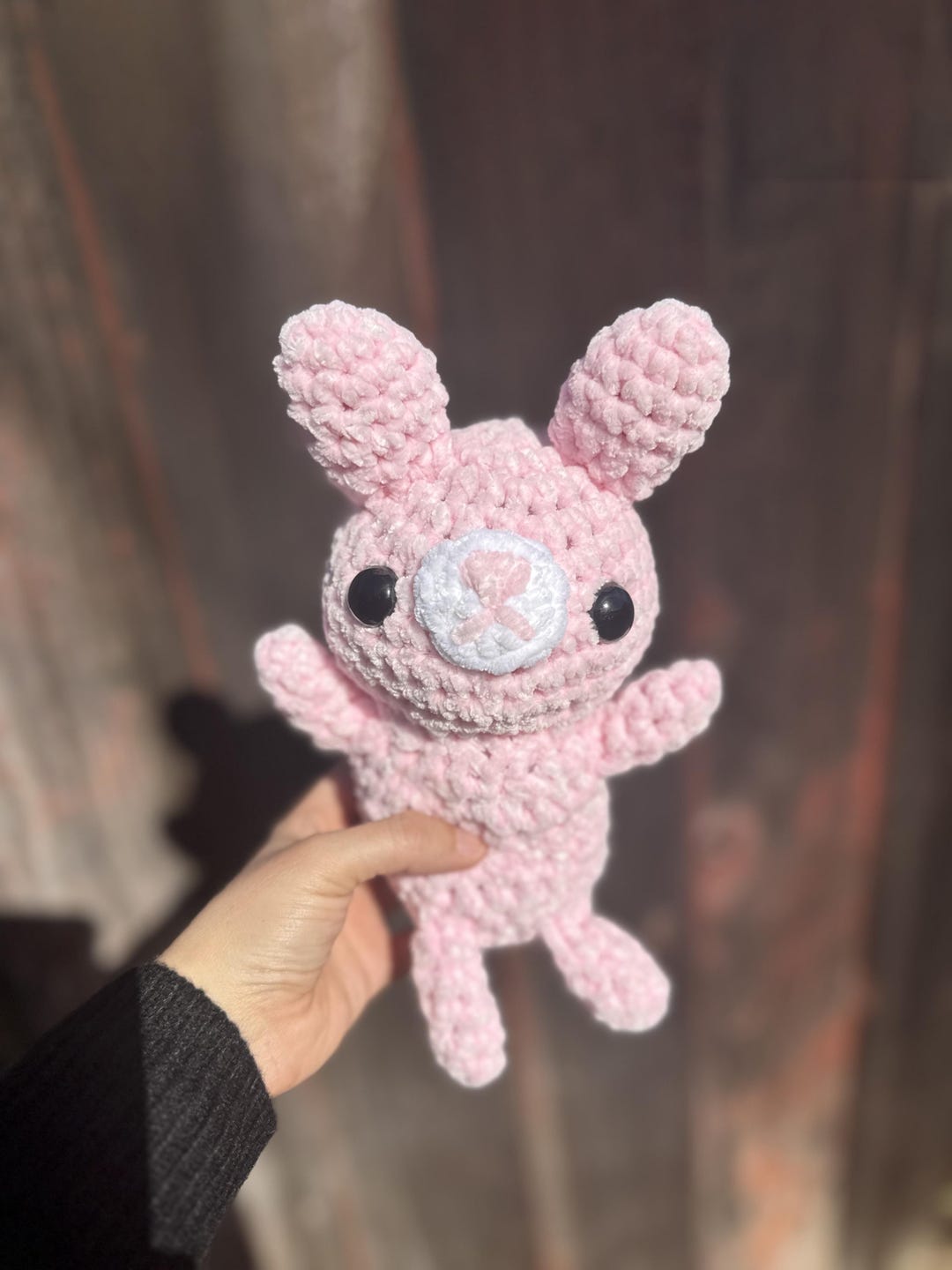 Light Pink Bunny Amigurumi Plushie - Chunky Bunny Plushie - Etsy