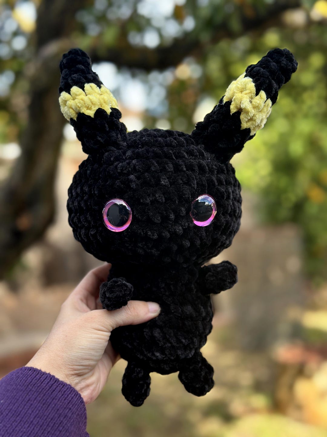 Black Bunny Plush - Cute Crochet Bunny Plushie - Etsy