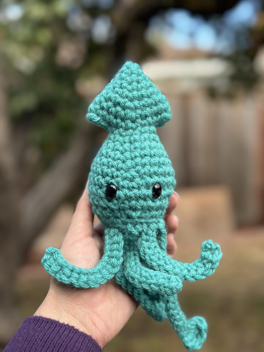 Blue Squid Amigurumi Plush – Cute Crochet Squid Plushie - Etsy
