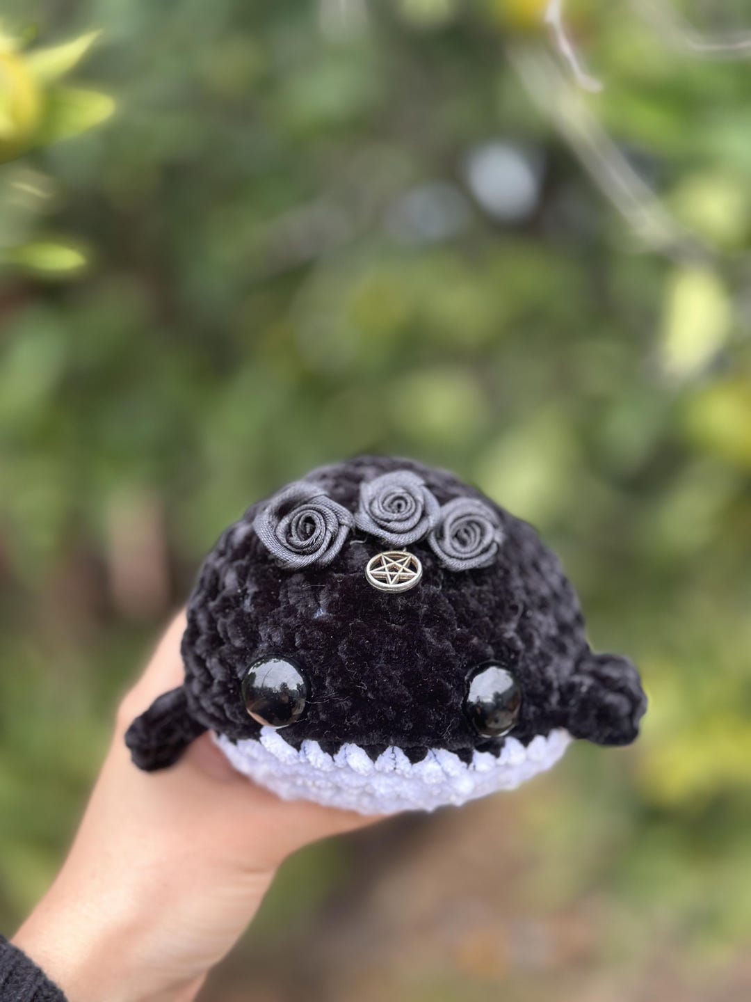 Black Orca Whale Amigurumi Plush - Gothic Plush - Etsy