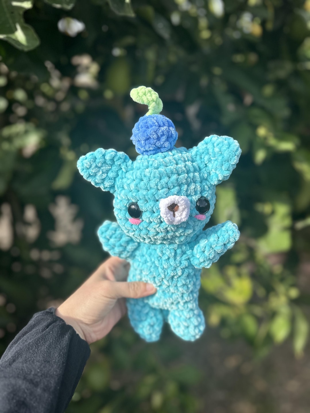 Blueberry Bear Amigurumi Plush Cute Bear Plushie - Etsy