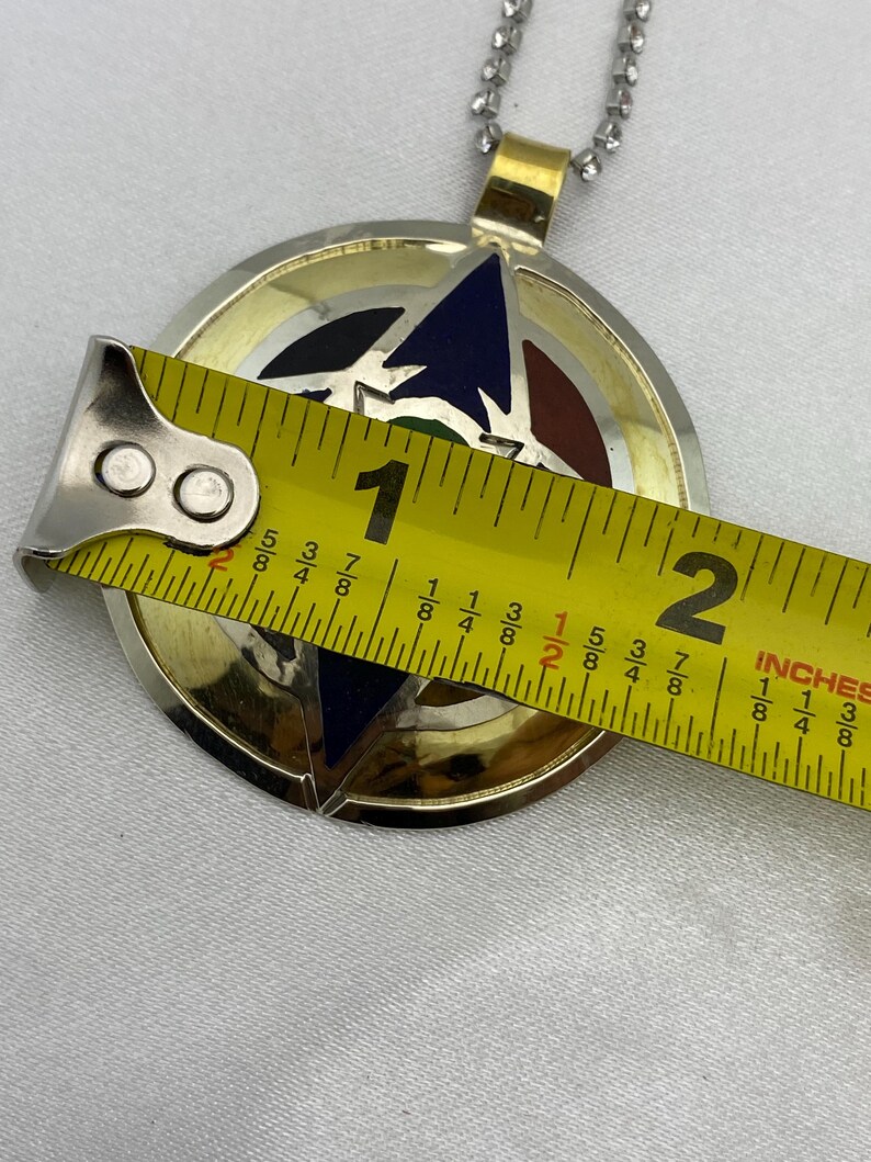 Four Arrowheads Medicine Wheel Silver Pendant - Handmade Native ...