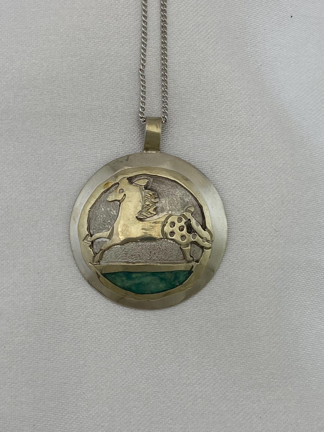 Running Horse Silver Pendant - Handmade Native American Jewelry by ...