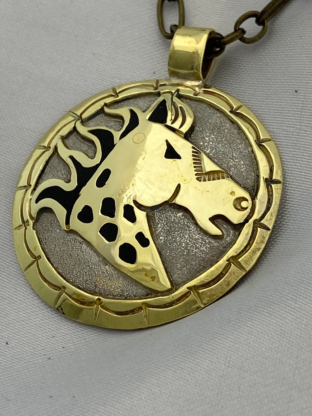 Horse Silver Pendant by Mitchell Zephier - Handmade Native American ...
