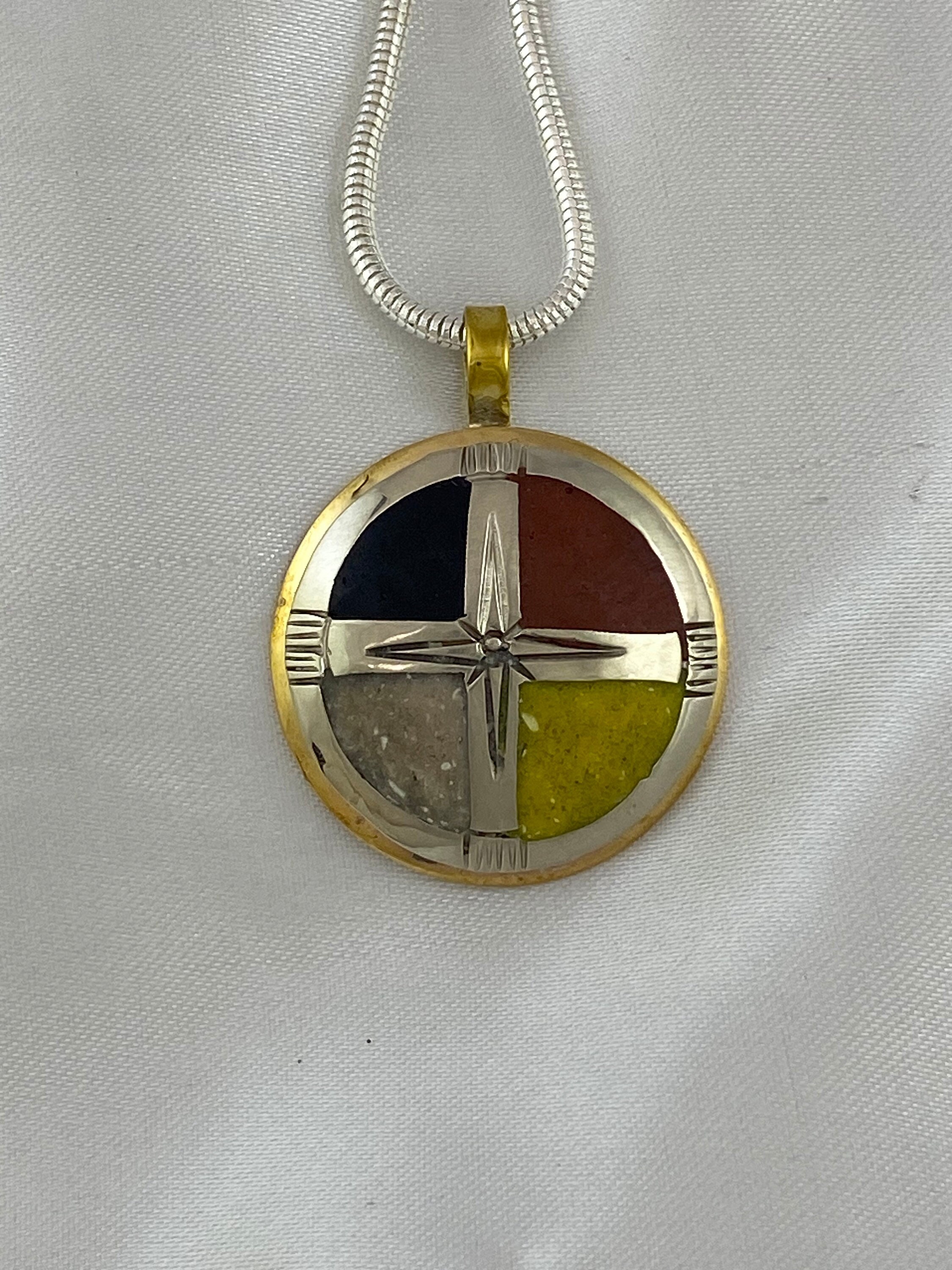 Medicine Wheel Silver Pendant Handmade Native American Jewelry by ...