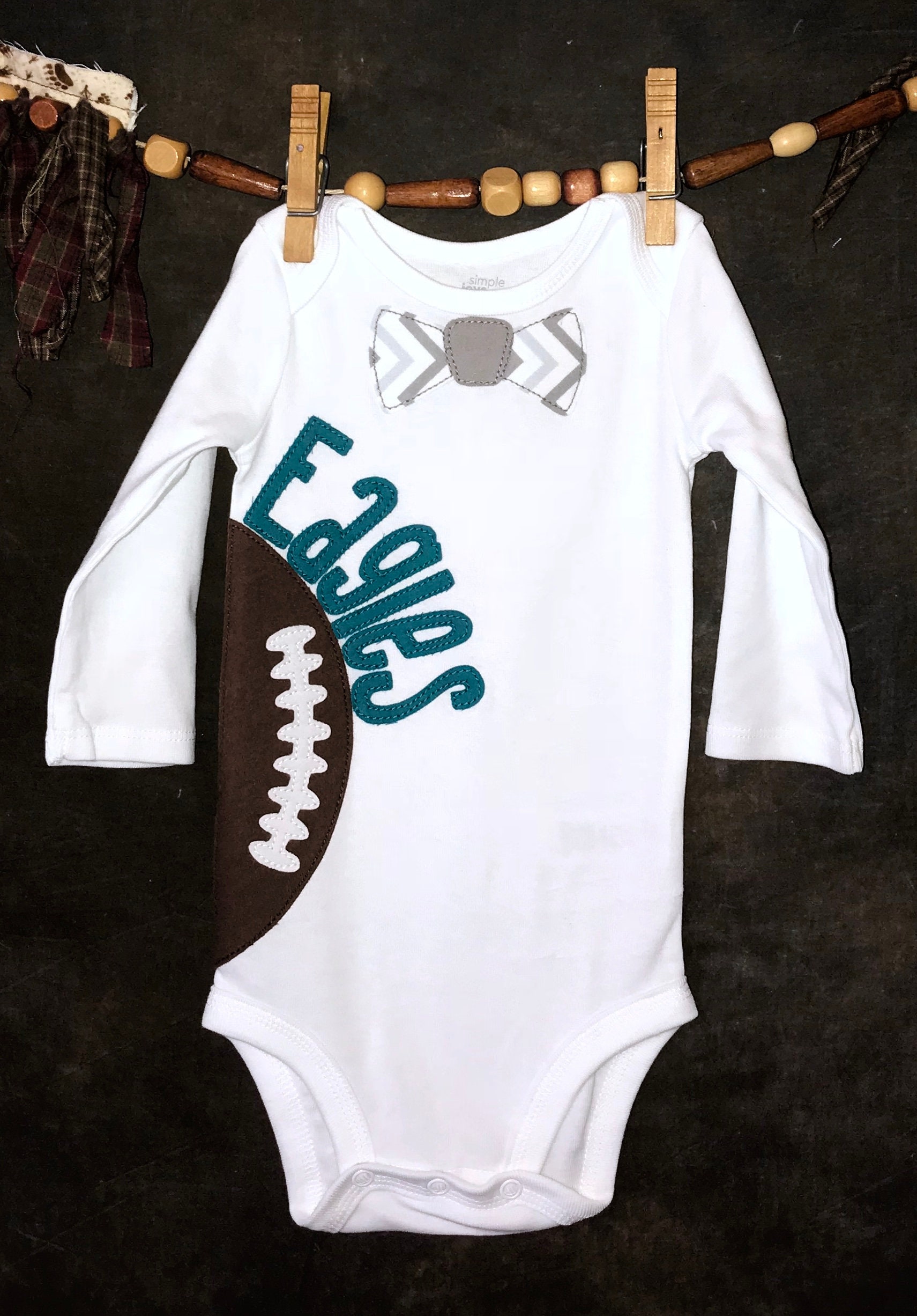 Personalized Heart OR Bow Tie Philadelphia Eagles Team | Etsy