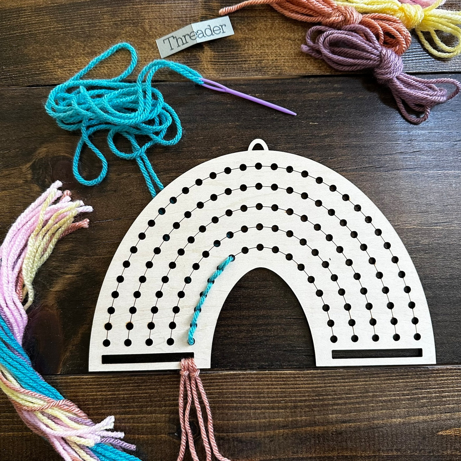 Montessori Craft Kit for Kids: DIY Sewing Yarn Threading Project - Etsy
