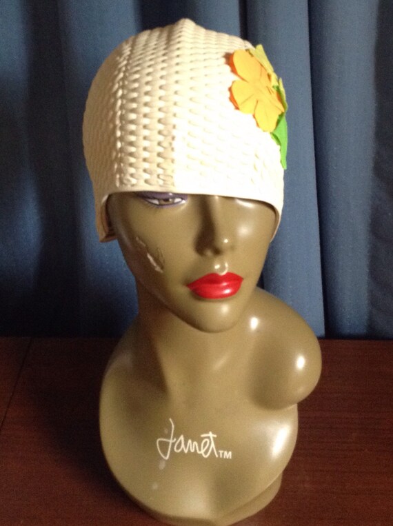 Vintage 1960s Flower Swim Cap - Etsy