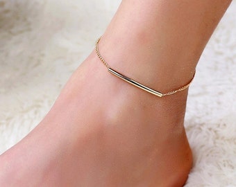 Gold anklet | Etsy