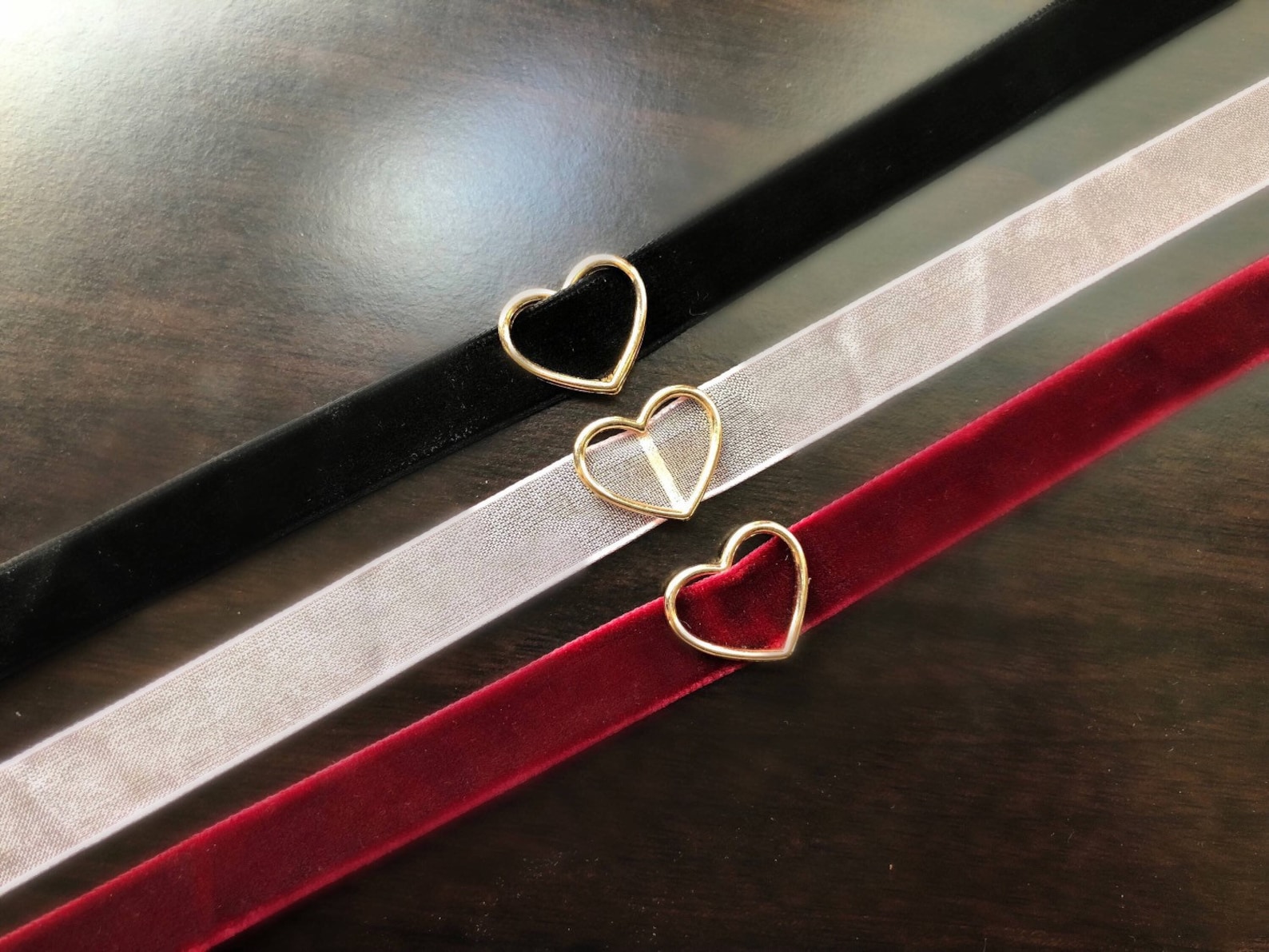 Heart Choker Velvet Choker Lace Choker Pink Choker Black - Etsy