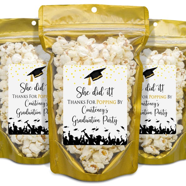 Graduation Popcorn Bags - Etsy