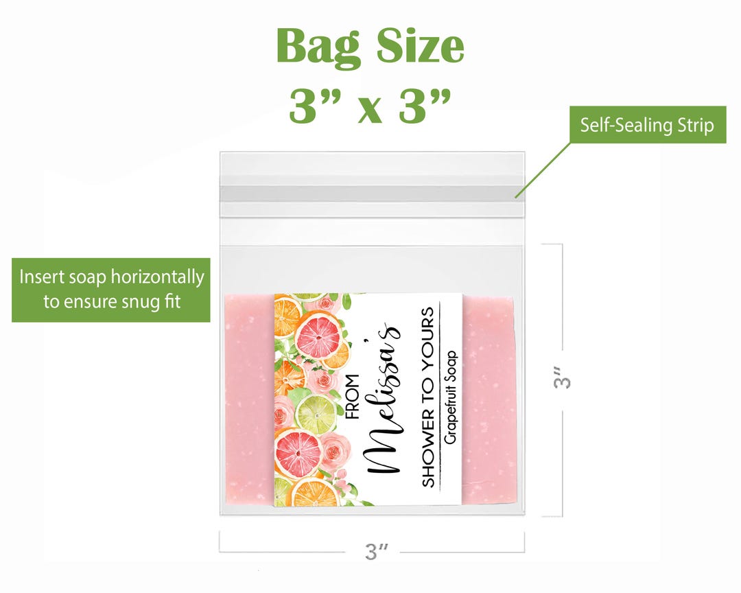 DIY Clear Bags for Soap Favors - Etsy