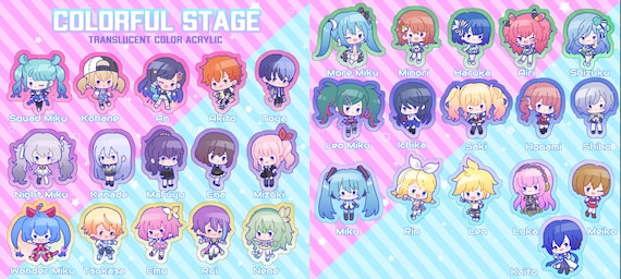 Colorful Stage Tinted Charm Keychain - Etsy