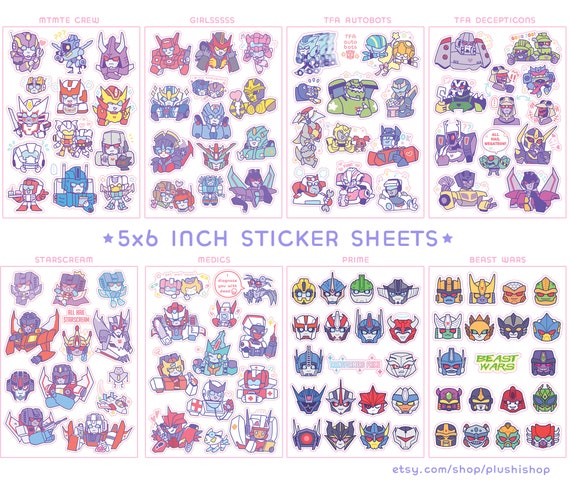 TF MTMTE TFA Starscream Sticker Sheets - Etsy