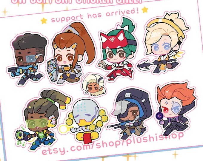 Overwatch Support Stickers // OW2 - Etsy
