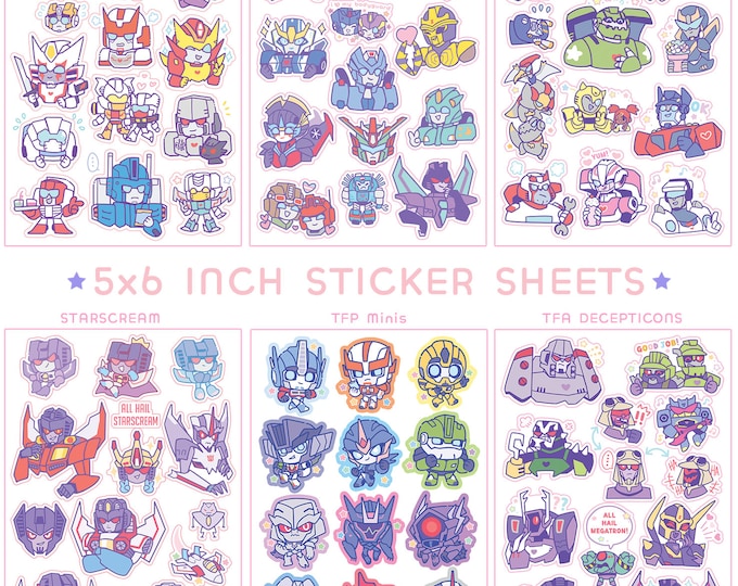 TF MTMTE TFA Starscream Sticker Sheets - Etsy