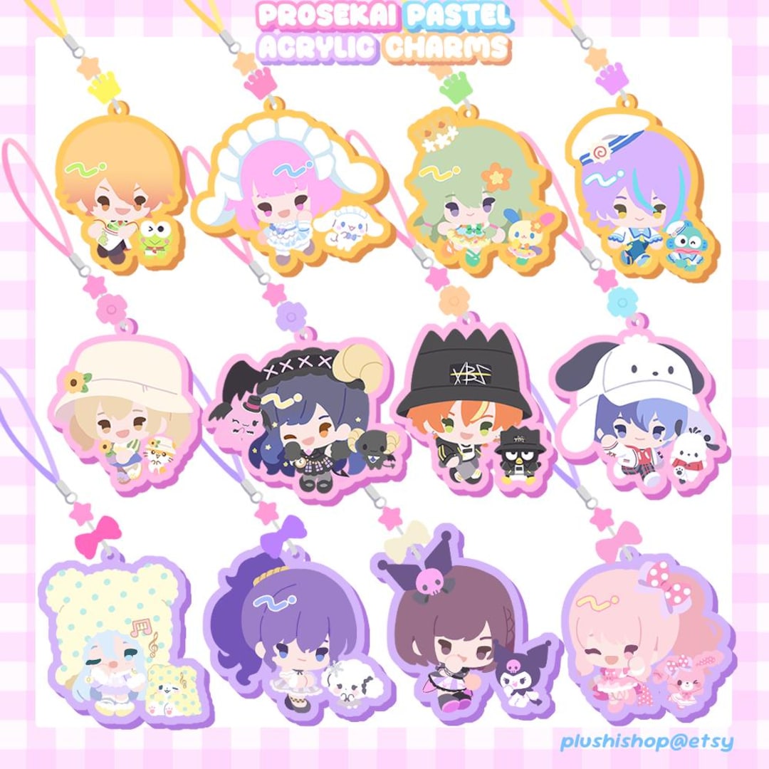 Prosekai Pastel Acrylic Charms - Etsy