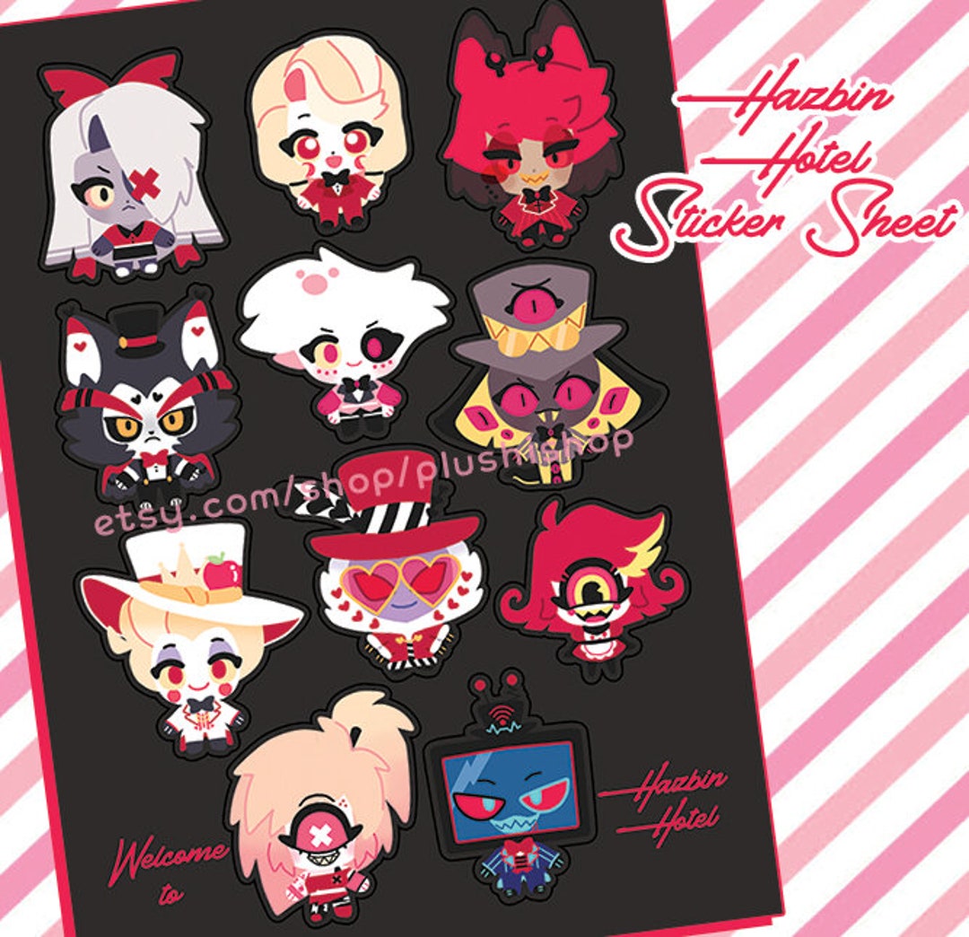 PRE-ORDER Hazbin Hotel Little Guys Sticker Sheet - Etsy