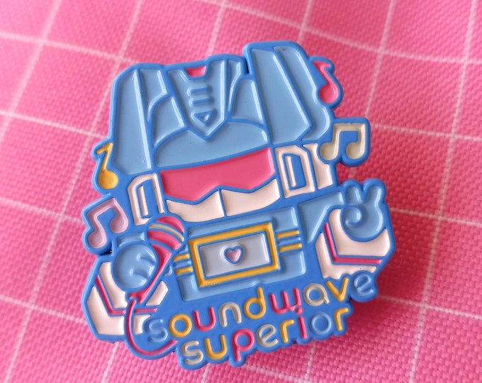 Pastel Soundwave Enamel Pin - Etsy