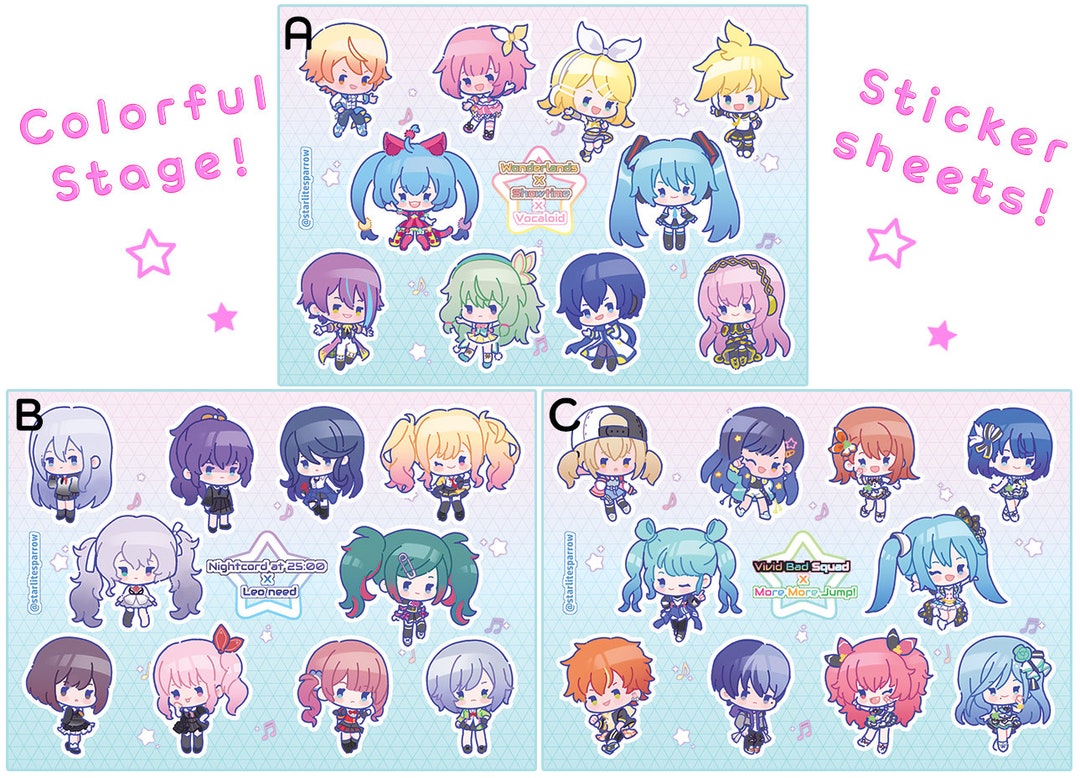 Colorful Stage Sticker Sheet - Etsy