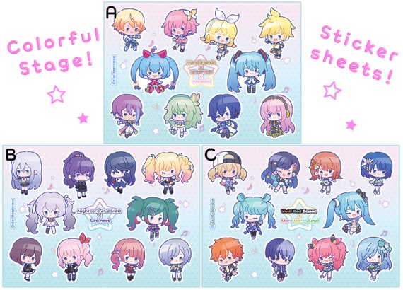 Colorful Stage Sticker Sheet - Etsy