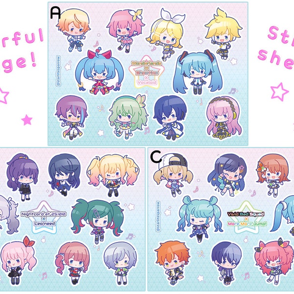 Colorful Stage Sticker Sheet - Etsy