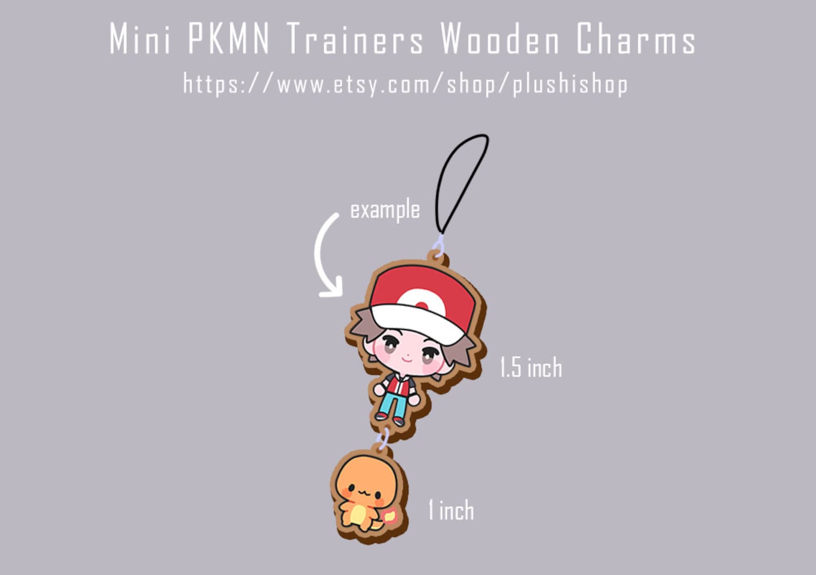Mini Pokemon Trainer Wooden Charms - Etsy