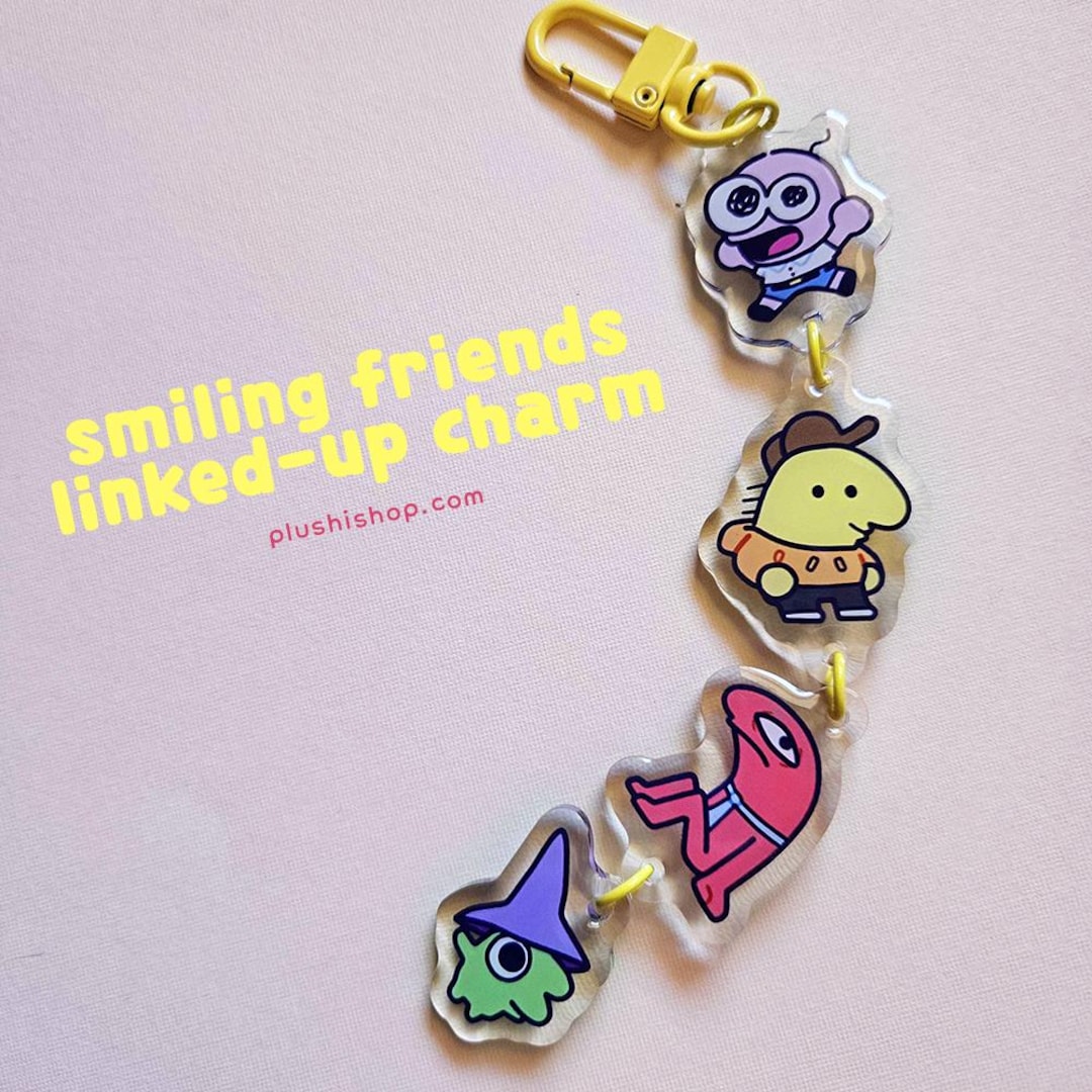 Smiling Friends Linked Keychain - Etsy