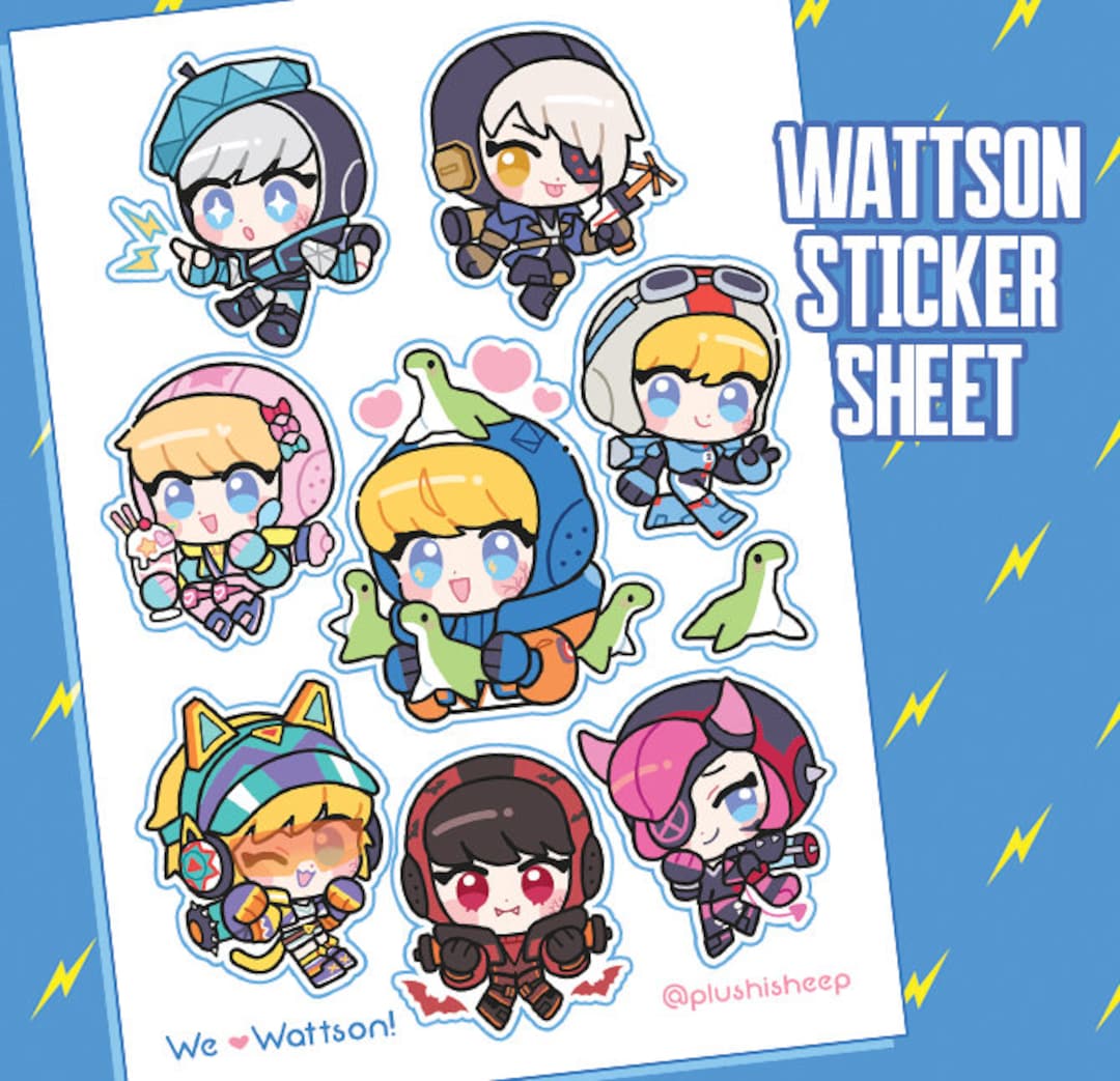 Wattson Love Sticker Sheet - Etsy