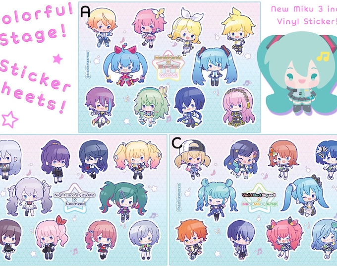 Colorful Stage Sticker Sheet - Etsy