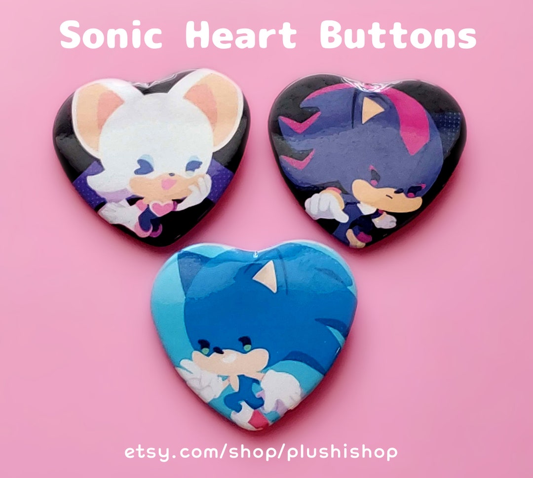 Sonic Heart Buttons - Etsy