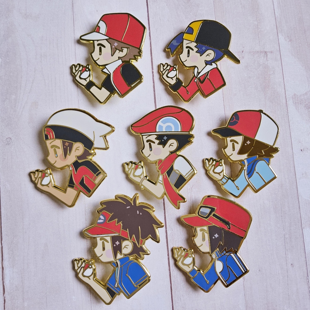 PKMN Trainer Let's Battle! Enamel Pins Set 2 - Etsy