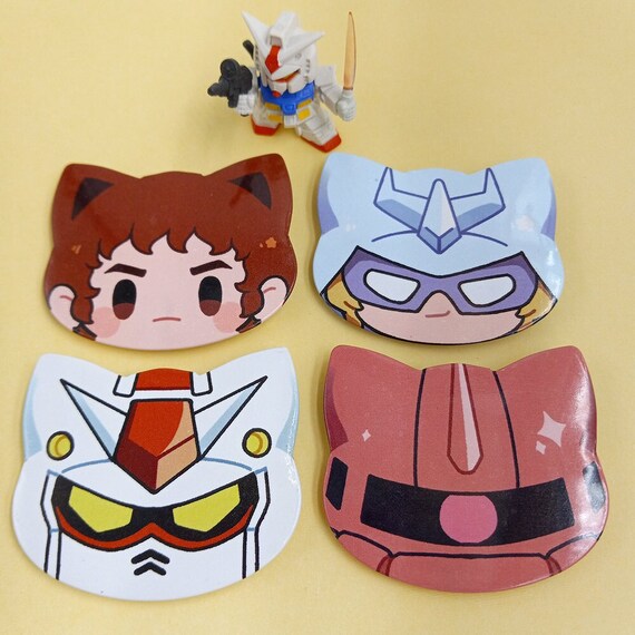 Mecha Amuro Char Cat Buttons - Etsy
