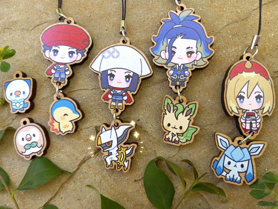 Pokemon Legends Arceus Trainer Wooden Charms - Etsy