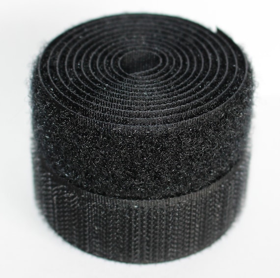 Black 20mm Sew on Hook and Loop Velcro type tape | Etsy