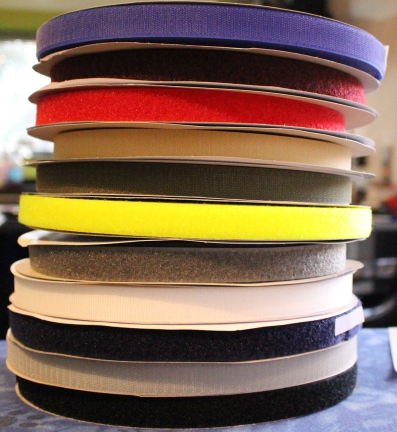 Black 20mm Sew on Hook and Loop velcro Type Tape - Etsy