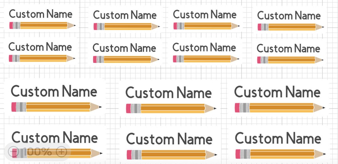 Pencil Labels (30 Total) Made to Order *back to School* - Etsy