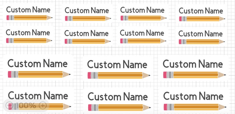 Pencil Labels (30 Total) Made to Order *back to School* - Etsy