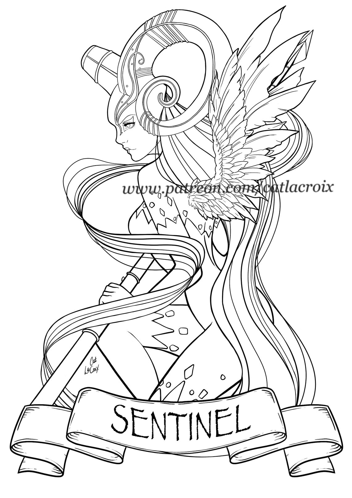 SALE Printable Colouring Page Sentinel - Etsy