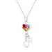 Flower Necklace by Shrieking Violet® Sterling Silver Heart Charm ...