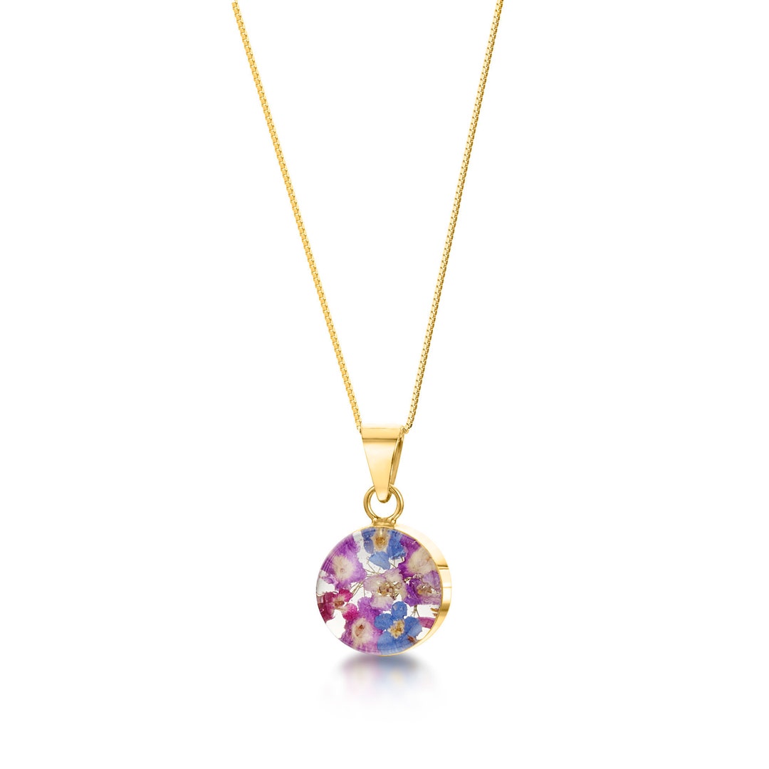Flower Jewellery by Shrieking Violet® Gold-plated Sterling Silver Round ...