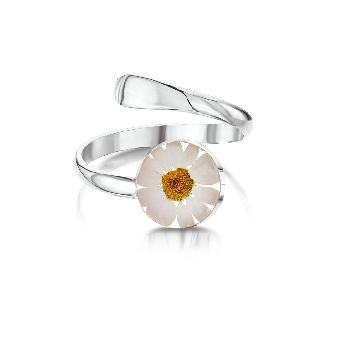 Daisy Jewellery by Shrieking Violet® Sterling Silver Adjustable Ring ...