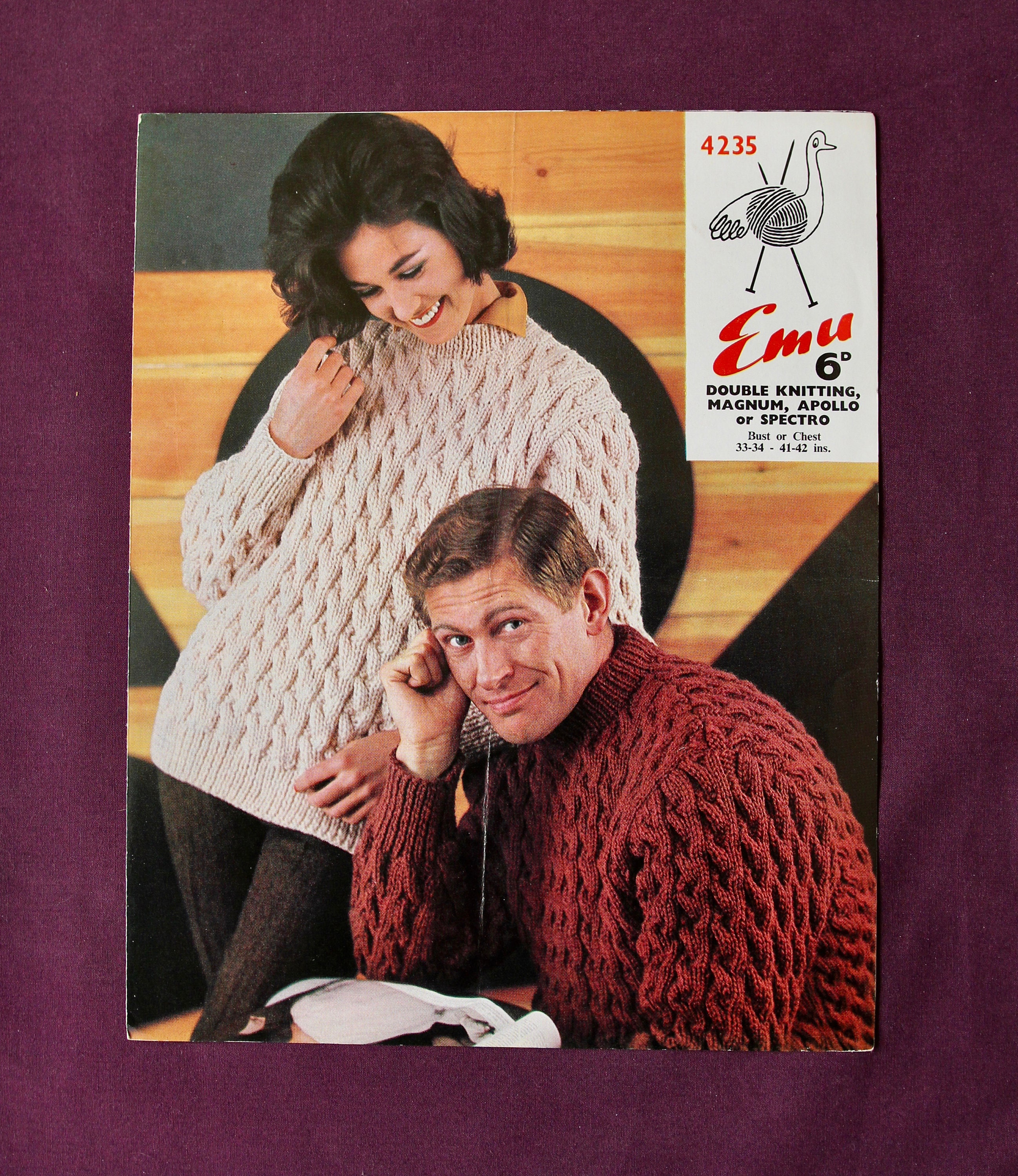 Vintage Knitting Pattern Emu 4235 - Etsy Australia