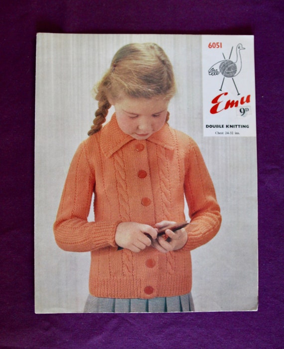Vintage Knitting Pattern Emu 6051 | Etsy